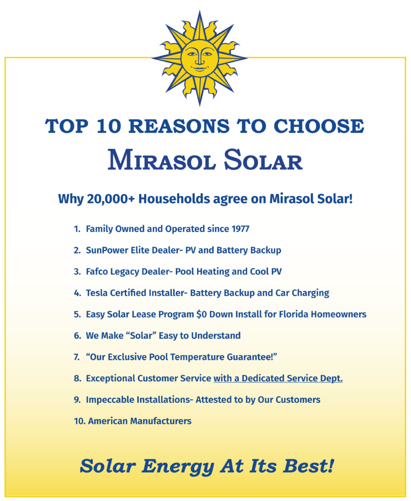 Solar Solutions | Mirasol Solar | Sarasota Solar
